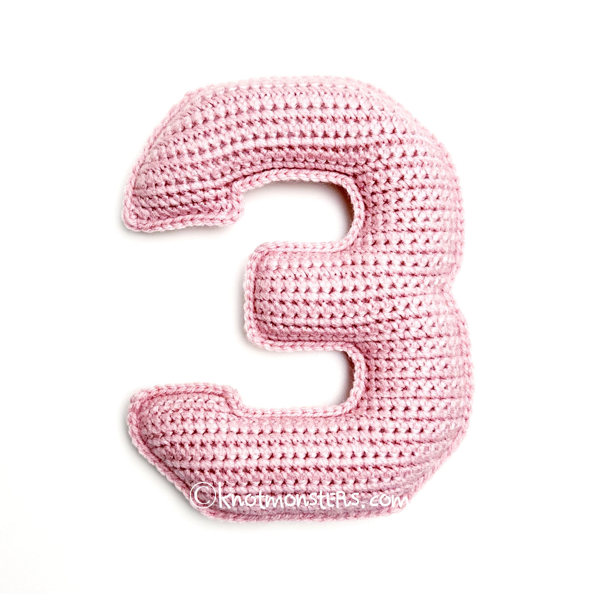 Number Three "3" - Letters & Numbers (DIGITAL PATTERN) – Knotmonster