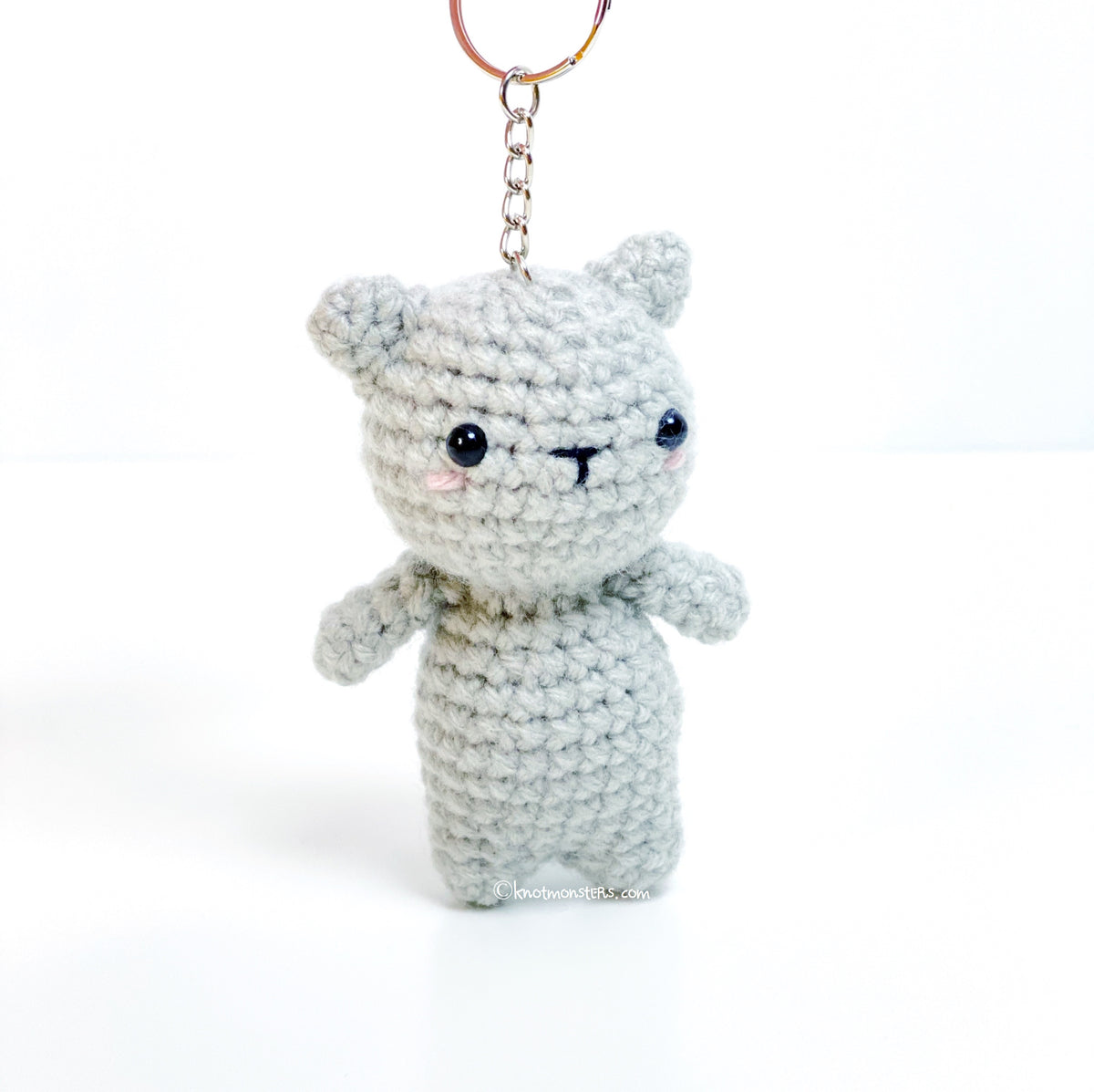 Mini Cat Kitten - Keychain (DIGITAL PATTERN) – Knotmonster