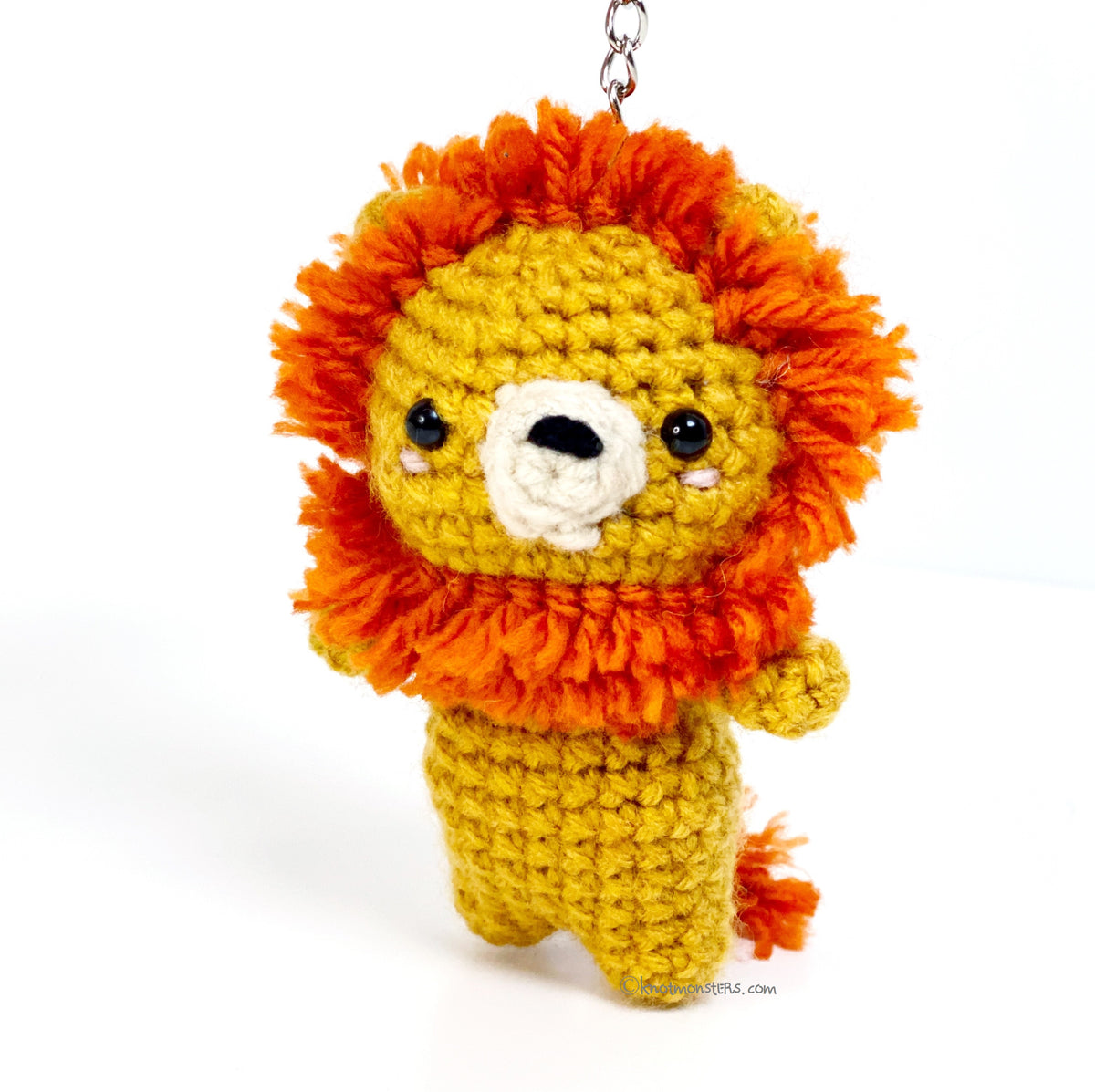 Mini Lion Big Cat - Keychain (DIGITAL PATTERN) – Knotmonster