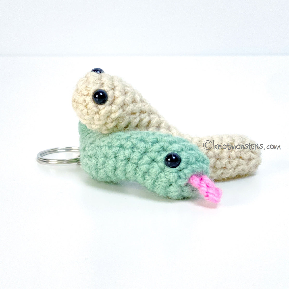 Mini Snake & Worm- Keychain (DIGITAL PATTERN) – Knotmonster
