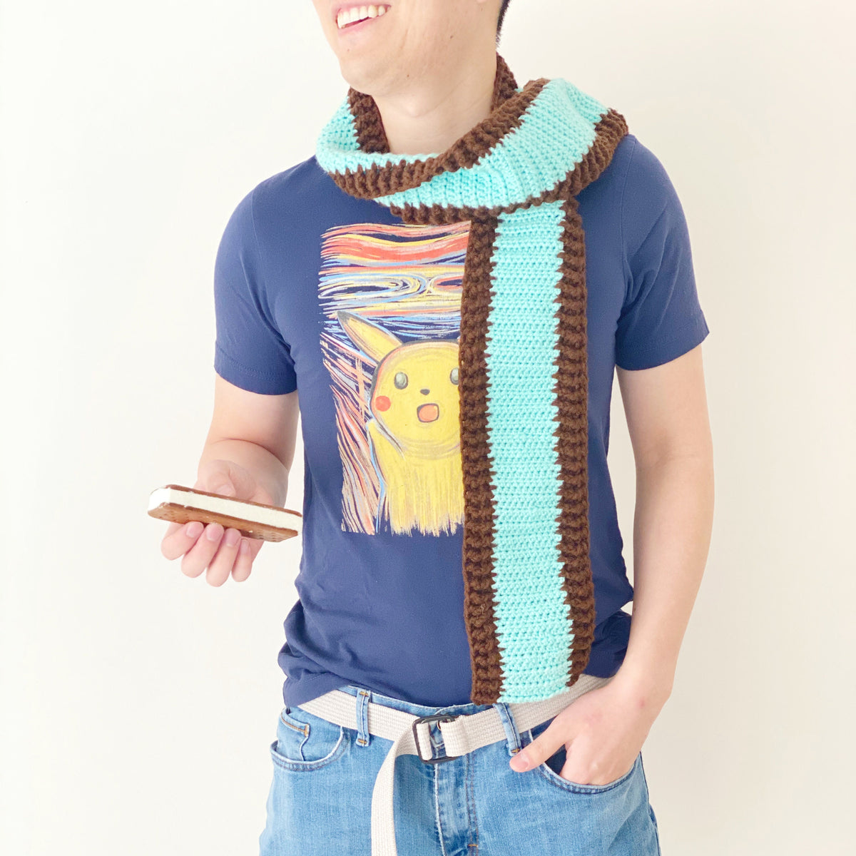 Ice Cream Sandwich Sundae Food Scarf - Misc (DIGITAL PATTERN) – Knotmonster